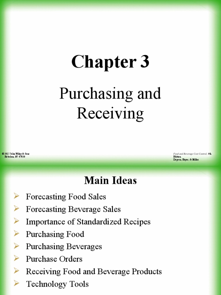 C3 Purchasing and Receiving | PDF