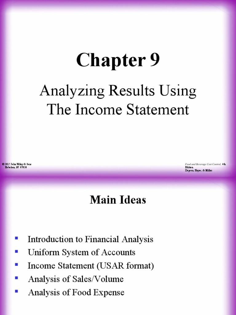 C9 Analyzing Results Using The Income Statement | PDF | Cost Of Living ...