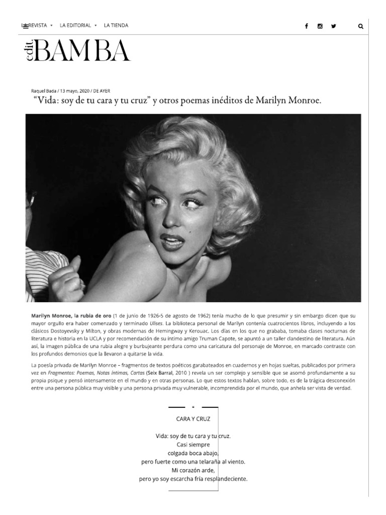 Poemas de Marilyn | PDF