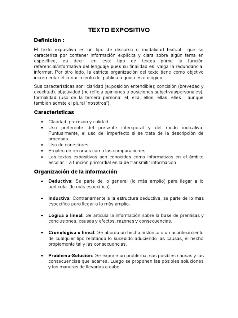 Texto Expositivo | PDF