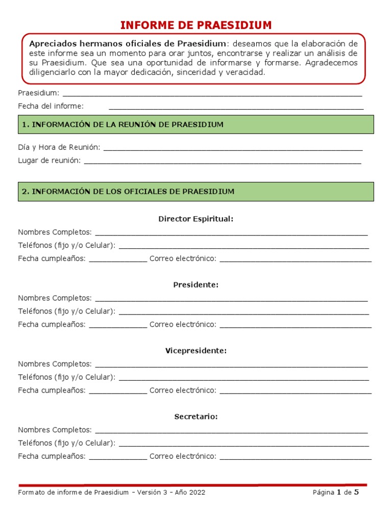 Praesidium-Form-informe-V3-2022.docx | PDF