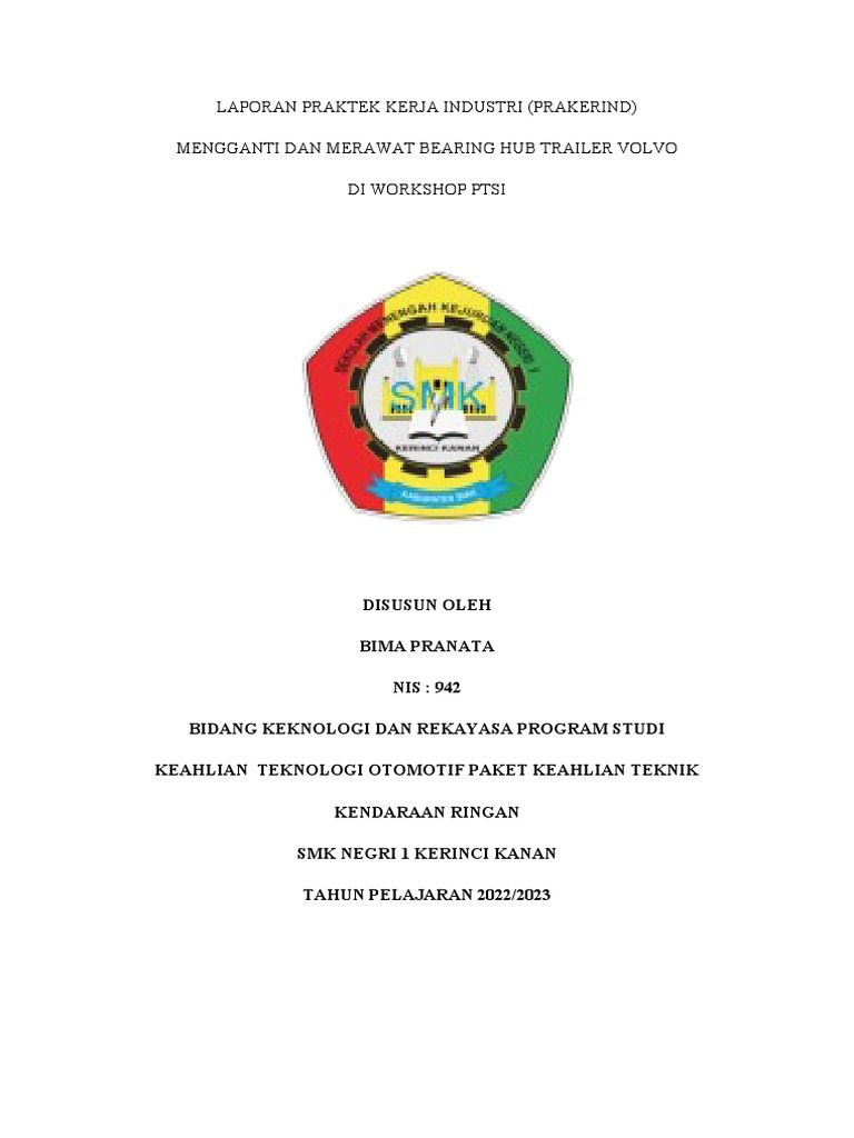 Laporan Praktek Kerja Industri Bima Pranata-1 | PDF