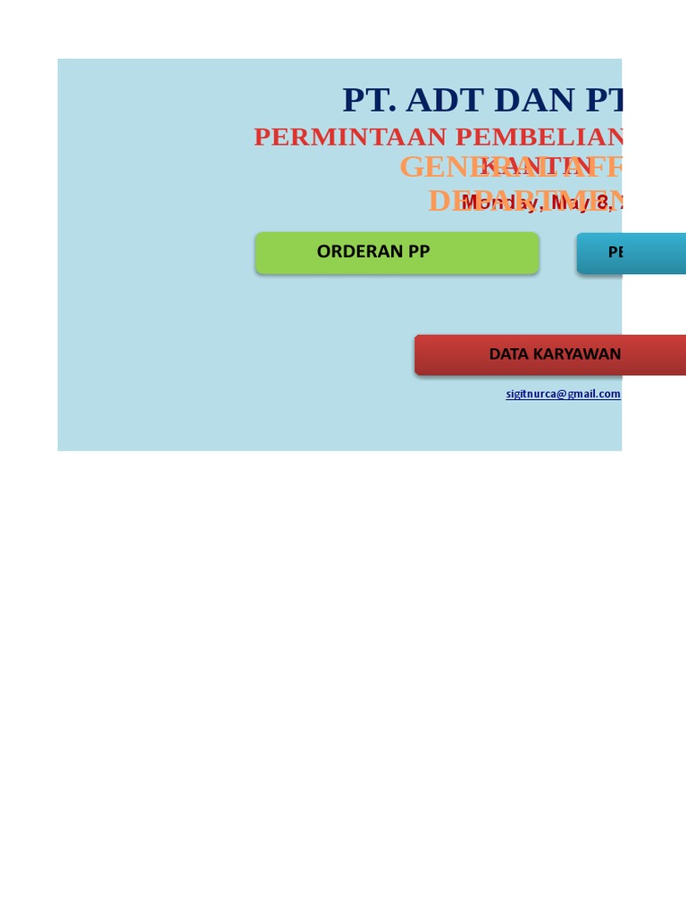 PP PT. SJ - ADT Untuk Kebutuhan Kantin | PDF