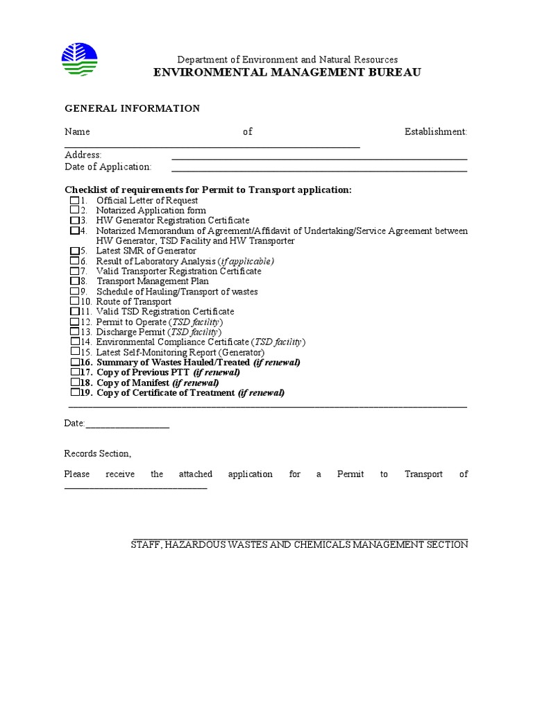 Hazardous Waste Transport Permit Guide | PDF