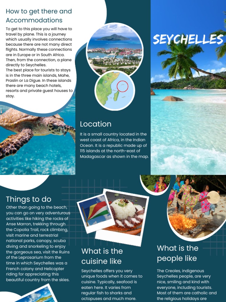 Blue White Geometric Modern Sea Travel Brochure PDF | PDF | Cooking ...