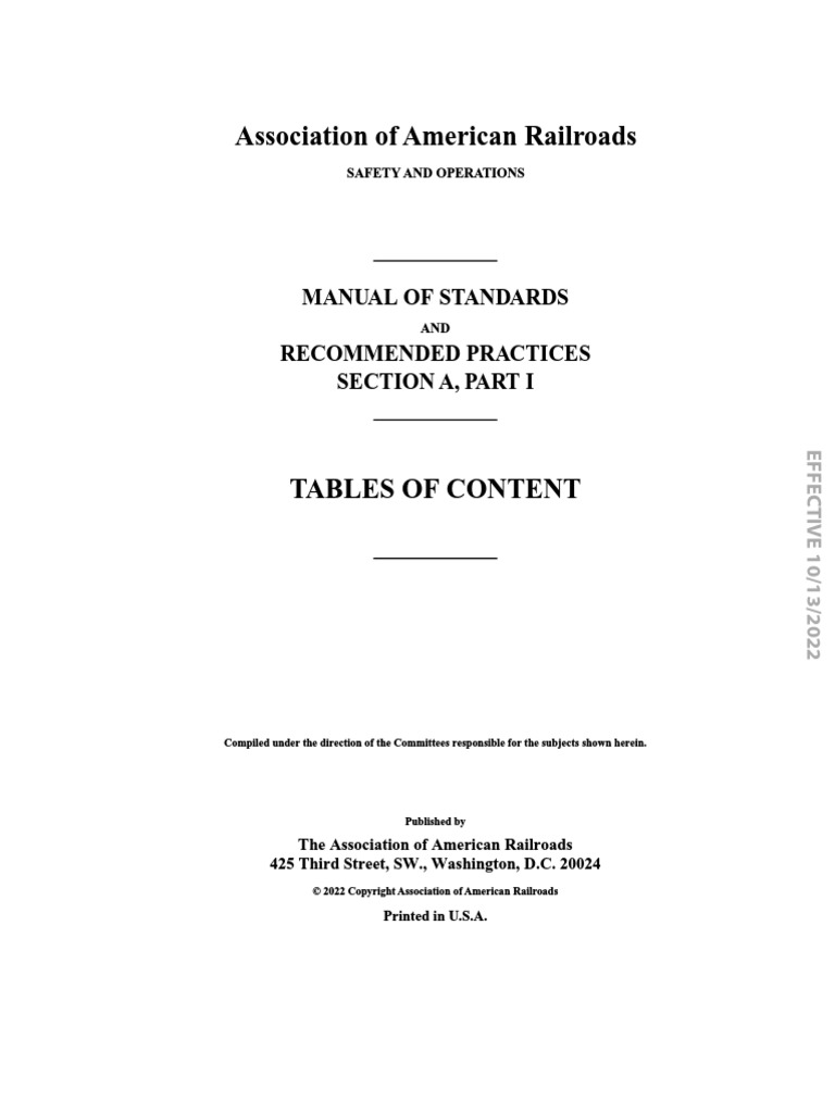 Aar Standards Index PDF | PDF | Trailer (Vehicle) | Locomotives