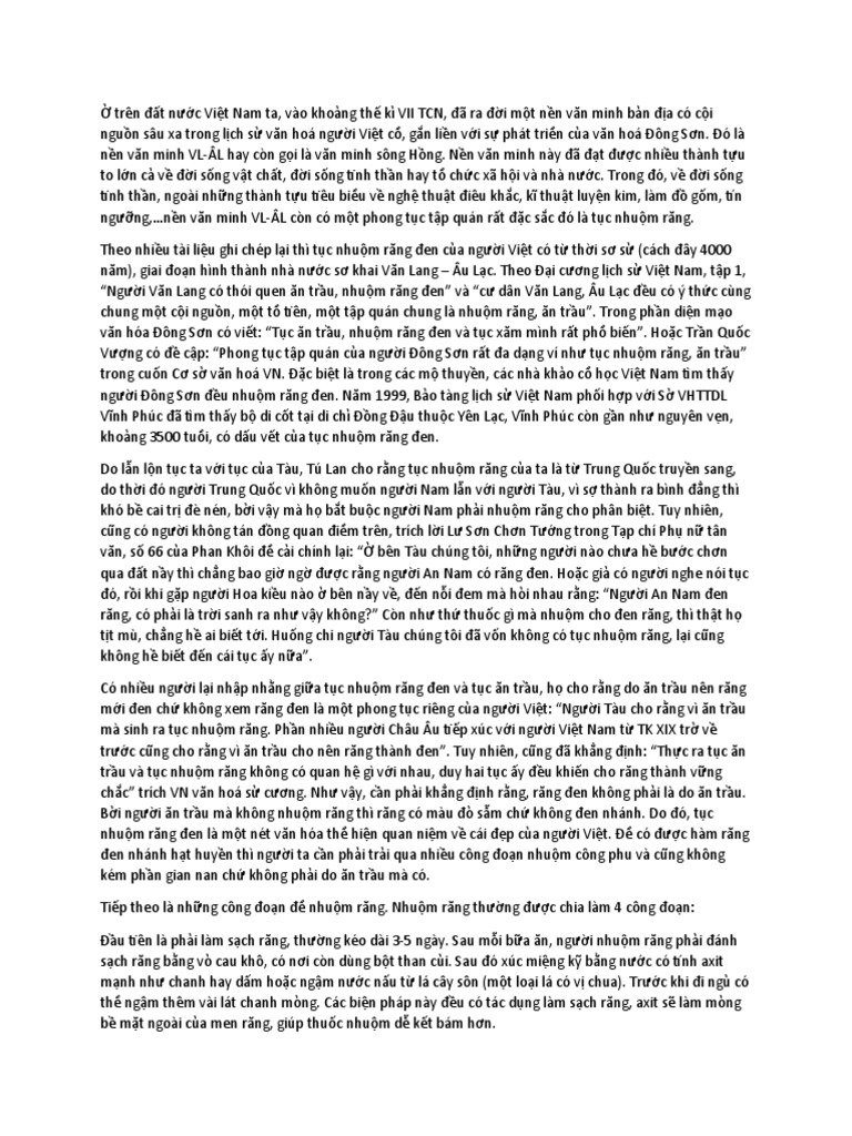 T C Nhu M Răng Đen | PDF