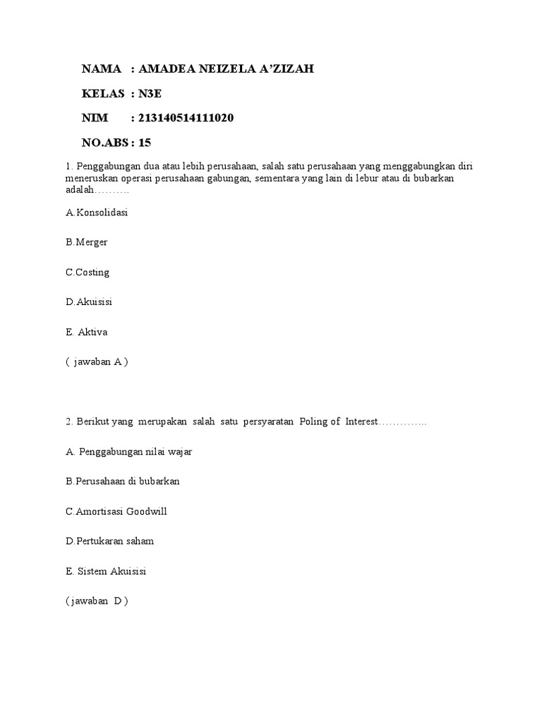 Tugas 21 (5 SOAL PILGAN) | PDF