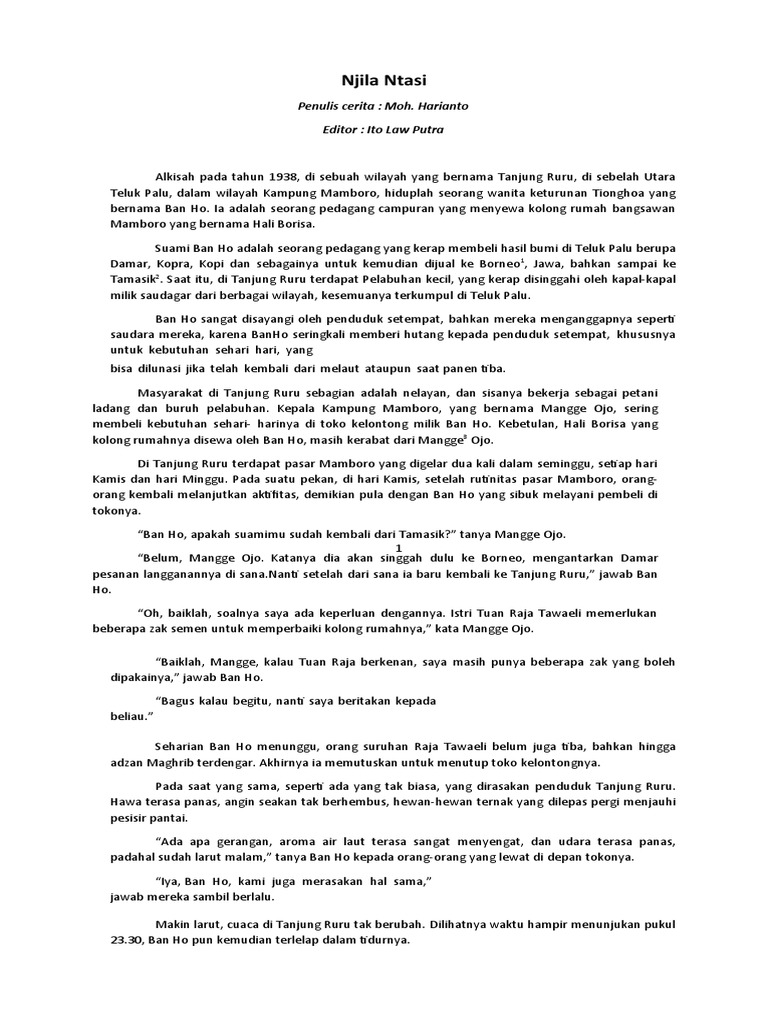 Cerita Njila Ntasi Editan | PDF
