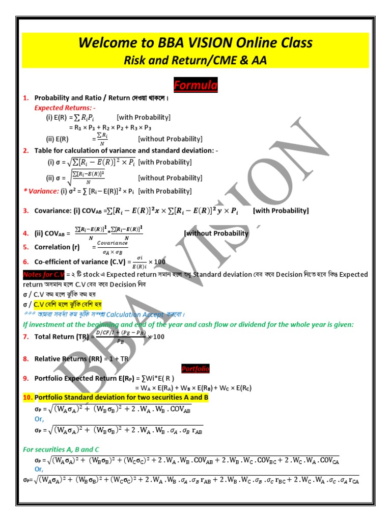 Risk and Return-With Solve-23 PDF | PDF | Capital Asset Pricing Model ...