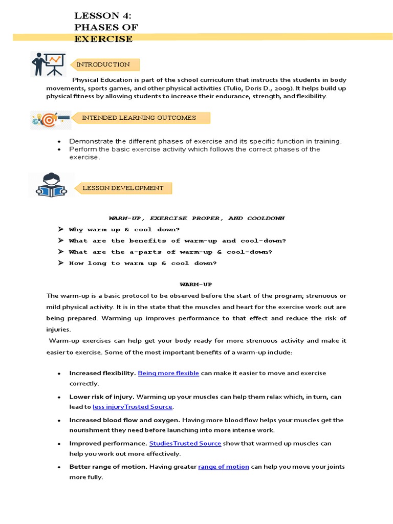 LESSON-4-PHASES-OF-EXERCISE | PDF