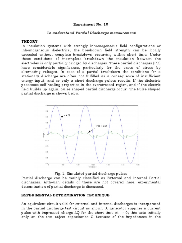 Partial Discharge Measurement | PDF