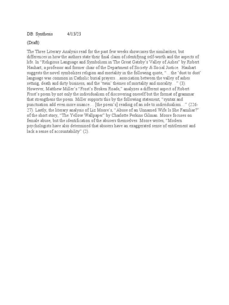 DB Synthesis Draft | PDF