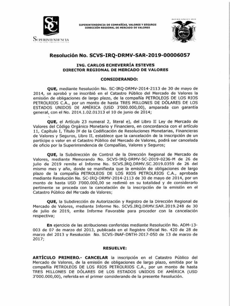 Resolucion de La Supercias PDF | PDF