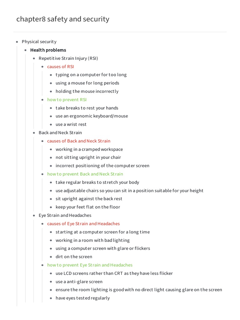 chapter8 safety and security | PDF
