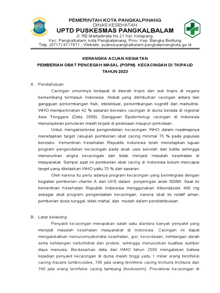 Kak Kecacingan New 2023 | PDF