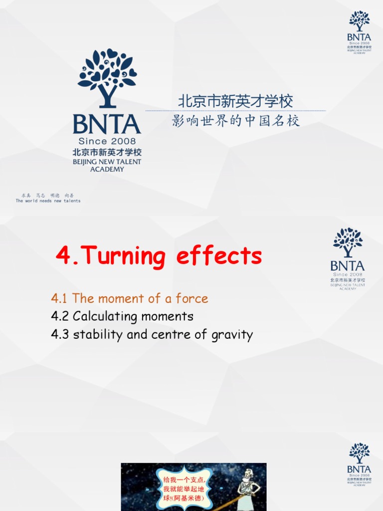 Chapter4 Turning Effects | PDF