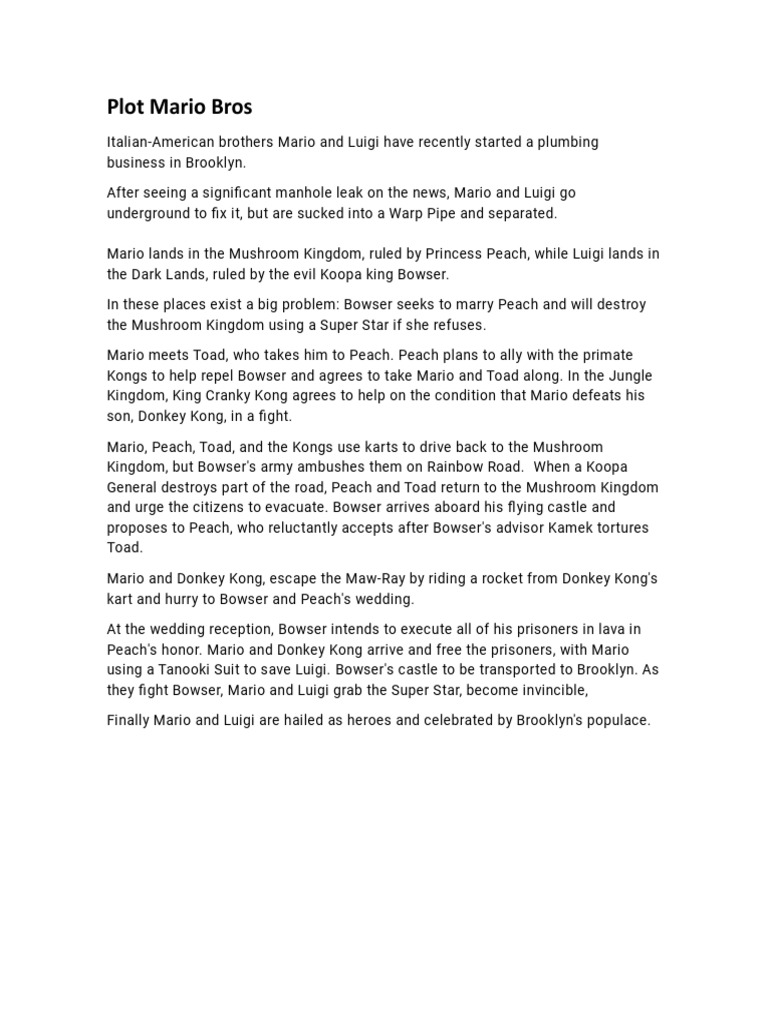 Plot Mario Bros | PDF