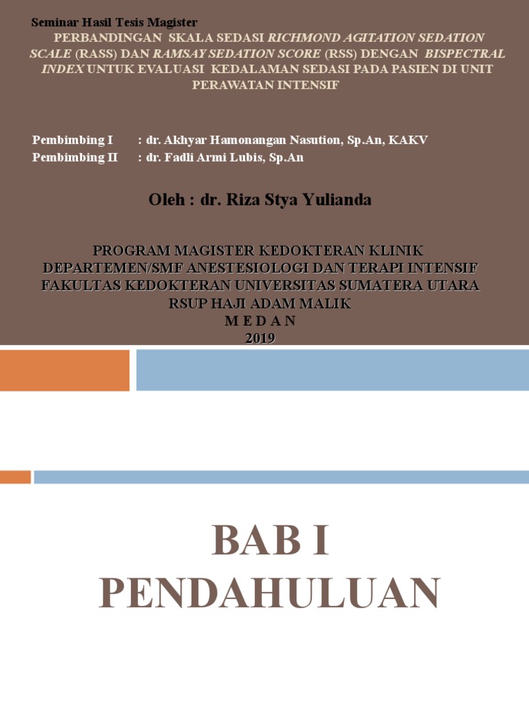 Perbandingan RASS dan RSS di ICU | PDF