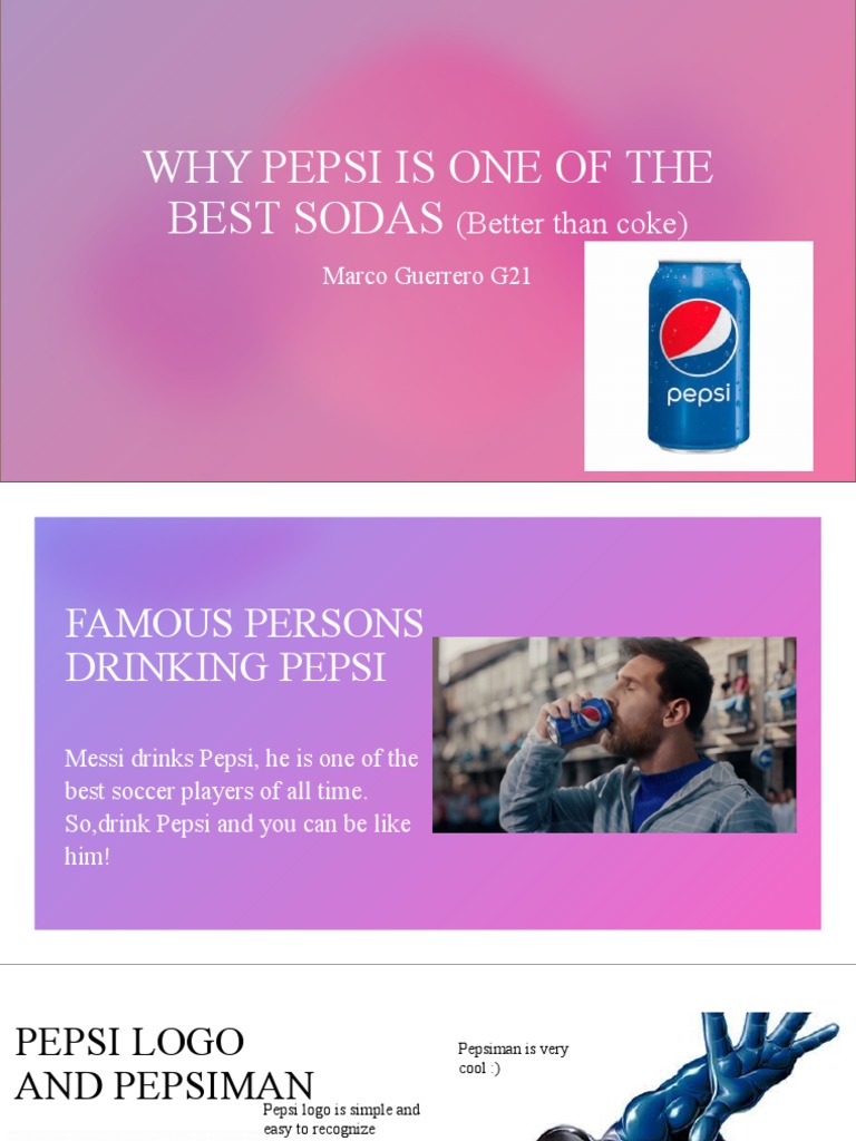Why Pepsi is Better Than Coke | PDF