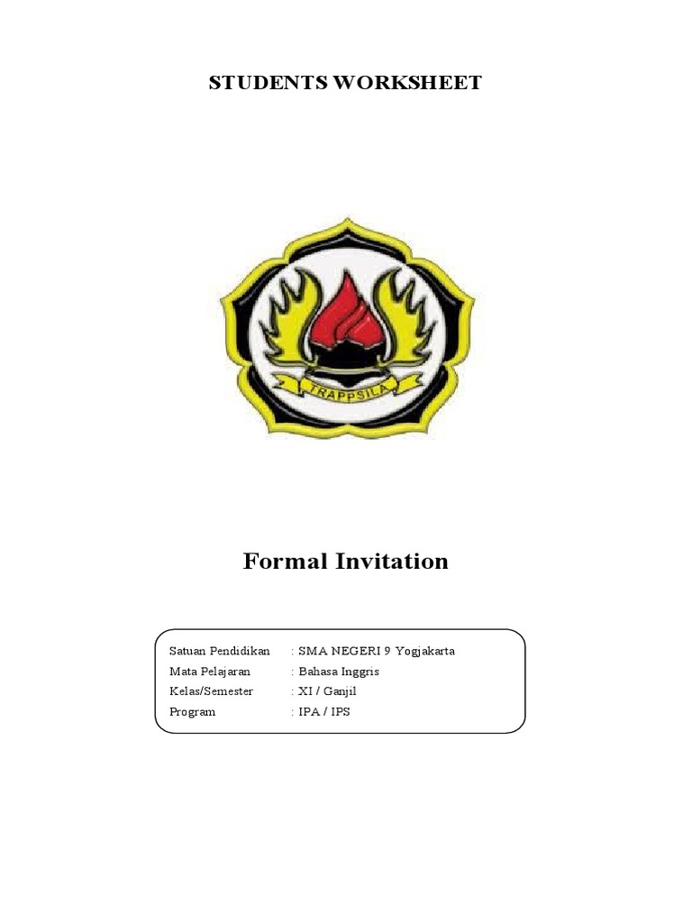 LKPD Formal Invitation | PDF