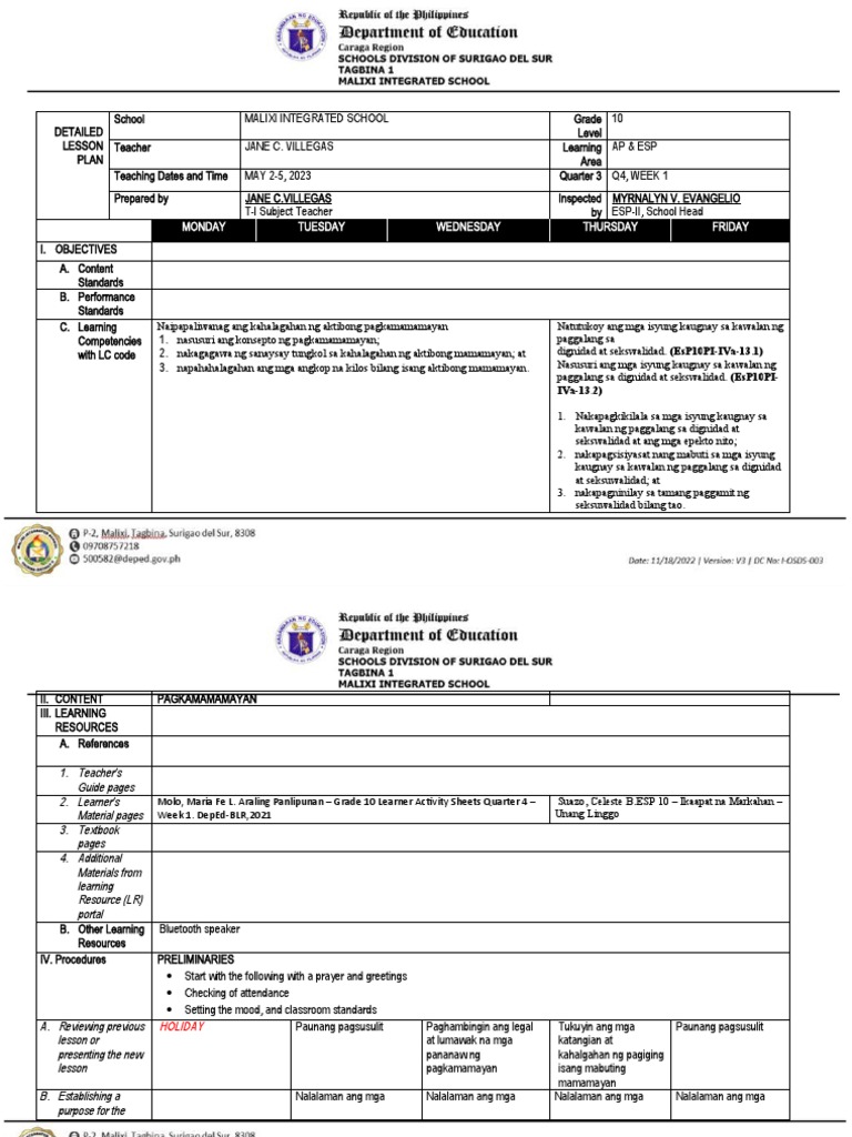 Ap 10 & Esp 10 | PDF