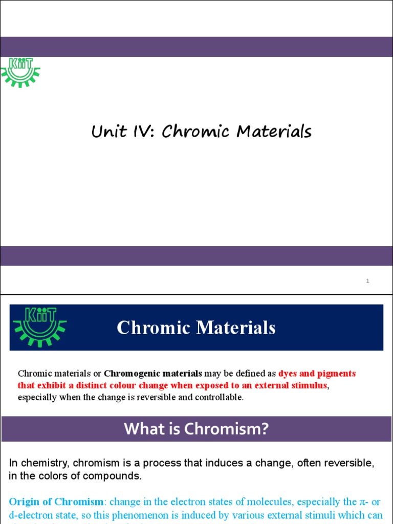 Chromic Materials (SM PDF | PDF