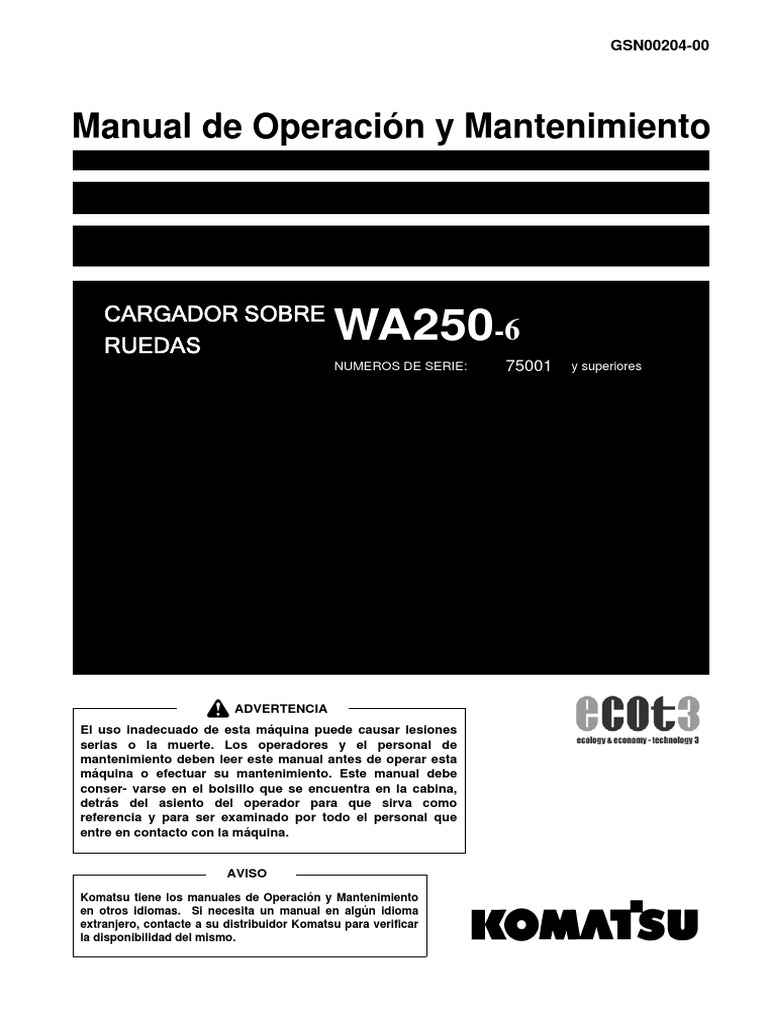 Omm - Wa250-6 SN 75001 PDF | PDF