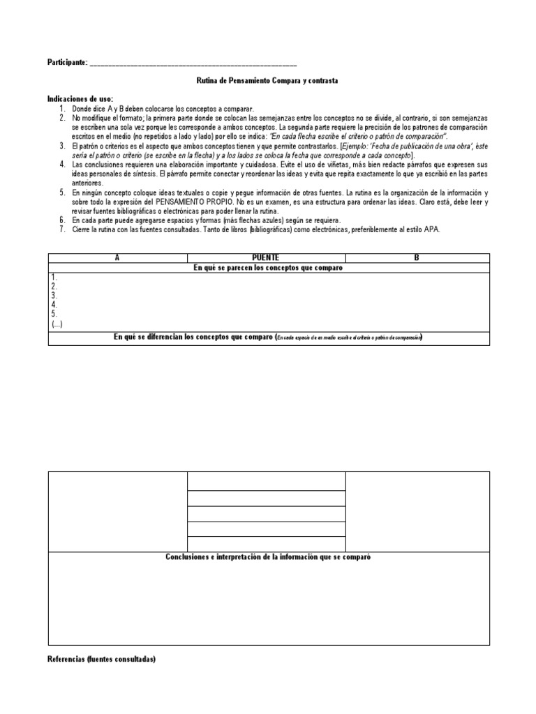 Rutina-De-Pensamiento - Compara-Y-Contrasta - 36163 - 0 TAREA JORGE PDF ...