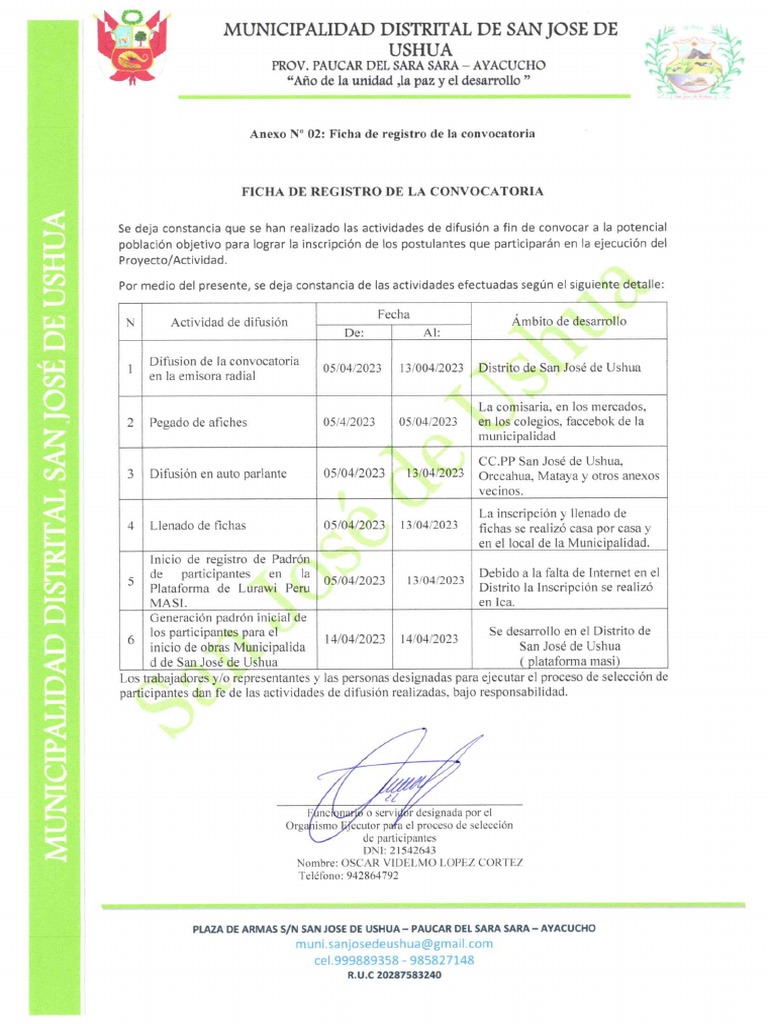 Anexo N°02 Conv 0042 PDF | PDF