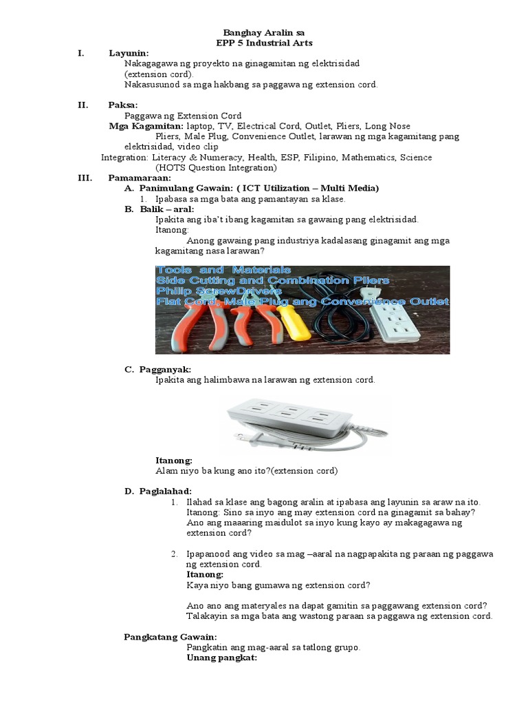 EPP 5 Lesson Plan COT Q3.docx Final | PDF