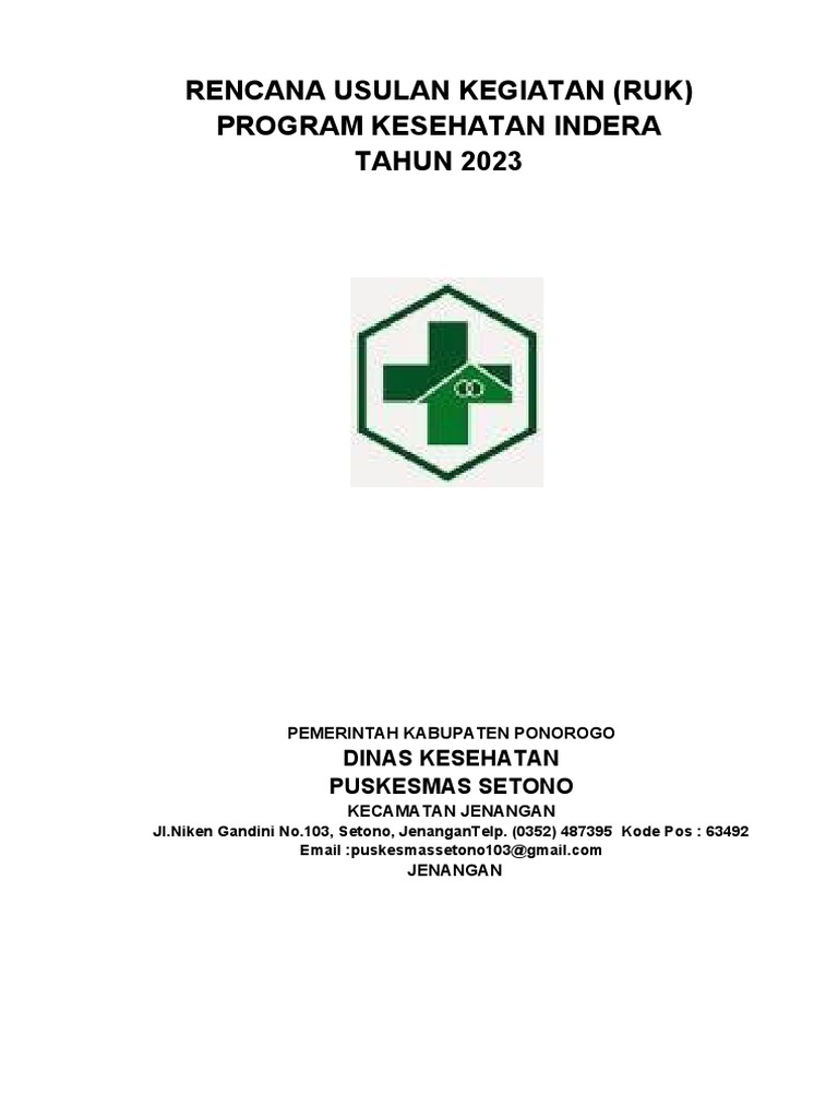 Rencana Usulan Kegiatan (Ruk) Indera 2023 | PDF