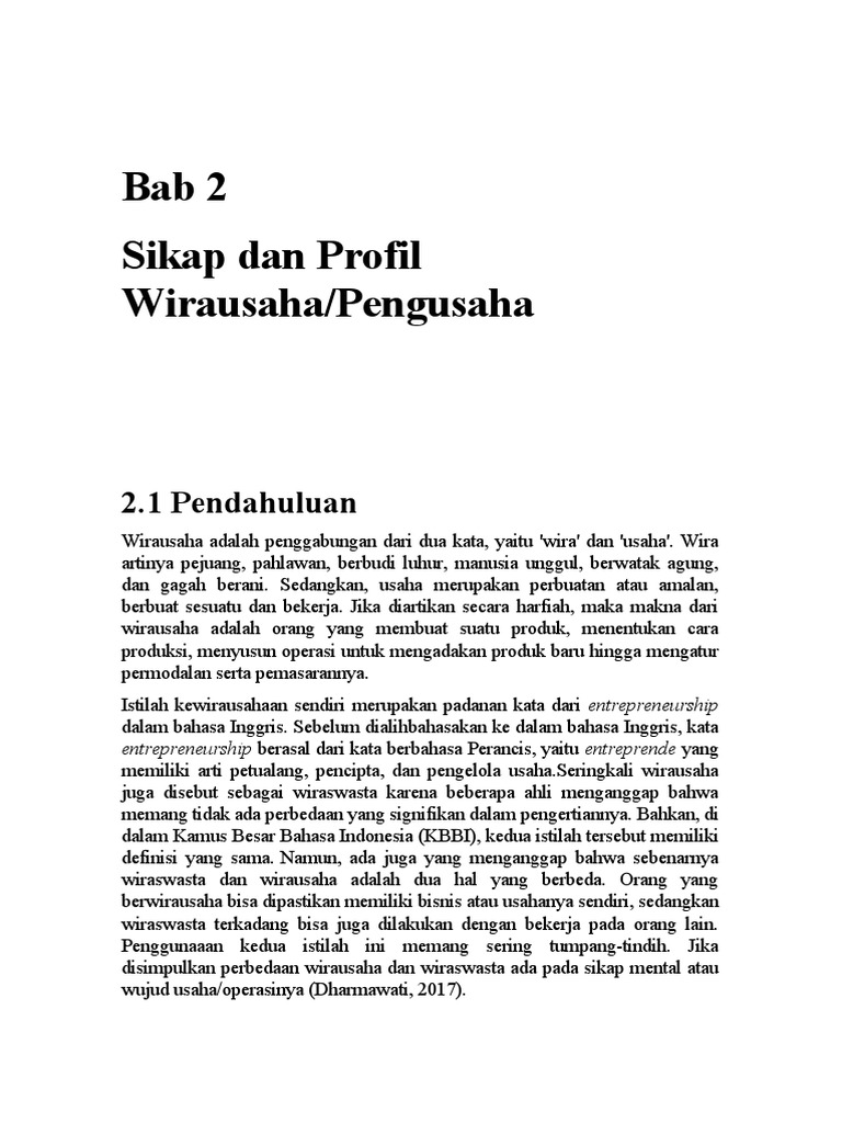 Kel 2. Sikap Dan Profil Wirausaha | PDF
