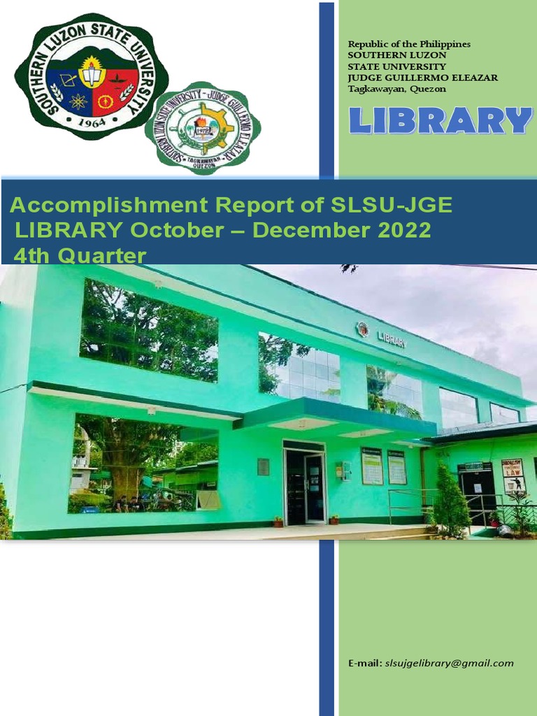 4th Quarter Accomplishment Report | PDF | Libraries | Information Science