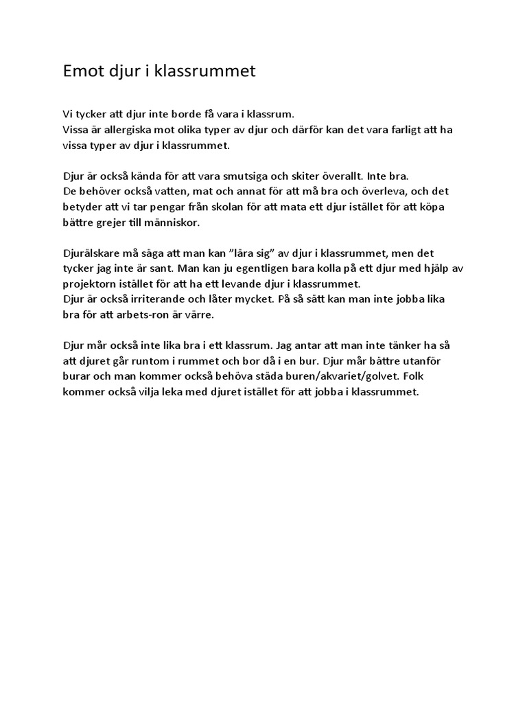 Argumenterande text.docx | PDF