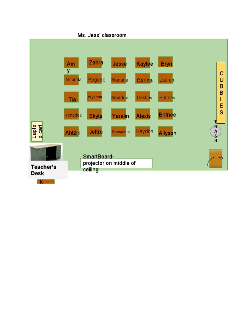 Classroom Layout and Student List | PDF