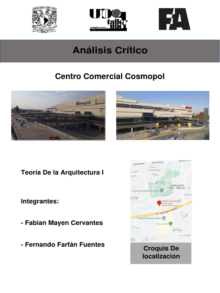 Análisis del Centro Comercial Cosmopol | PDF