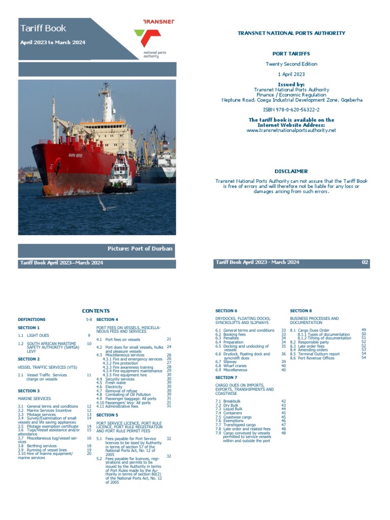 Tariff Book FY23-24 | PDF