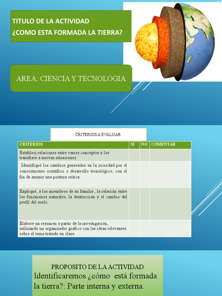 Estructura de la Tierra para Niños | PDF | Tierra | Roca (geología)