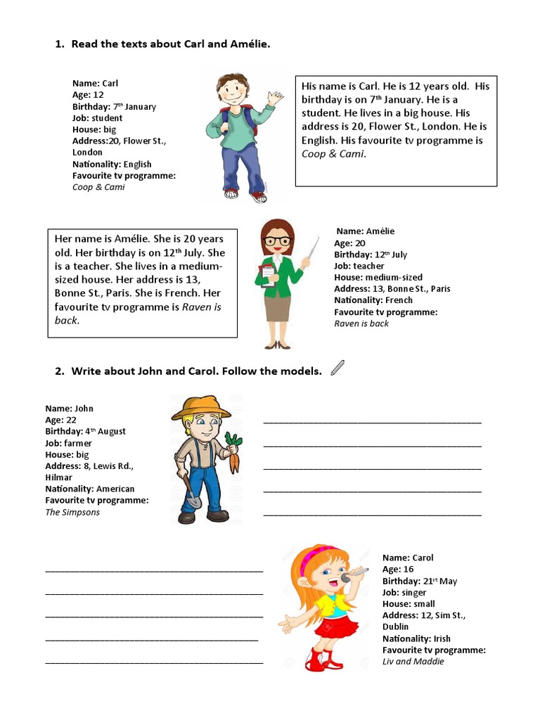 Personal Information Writing Guide | PDF