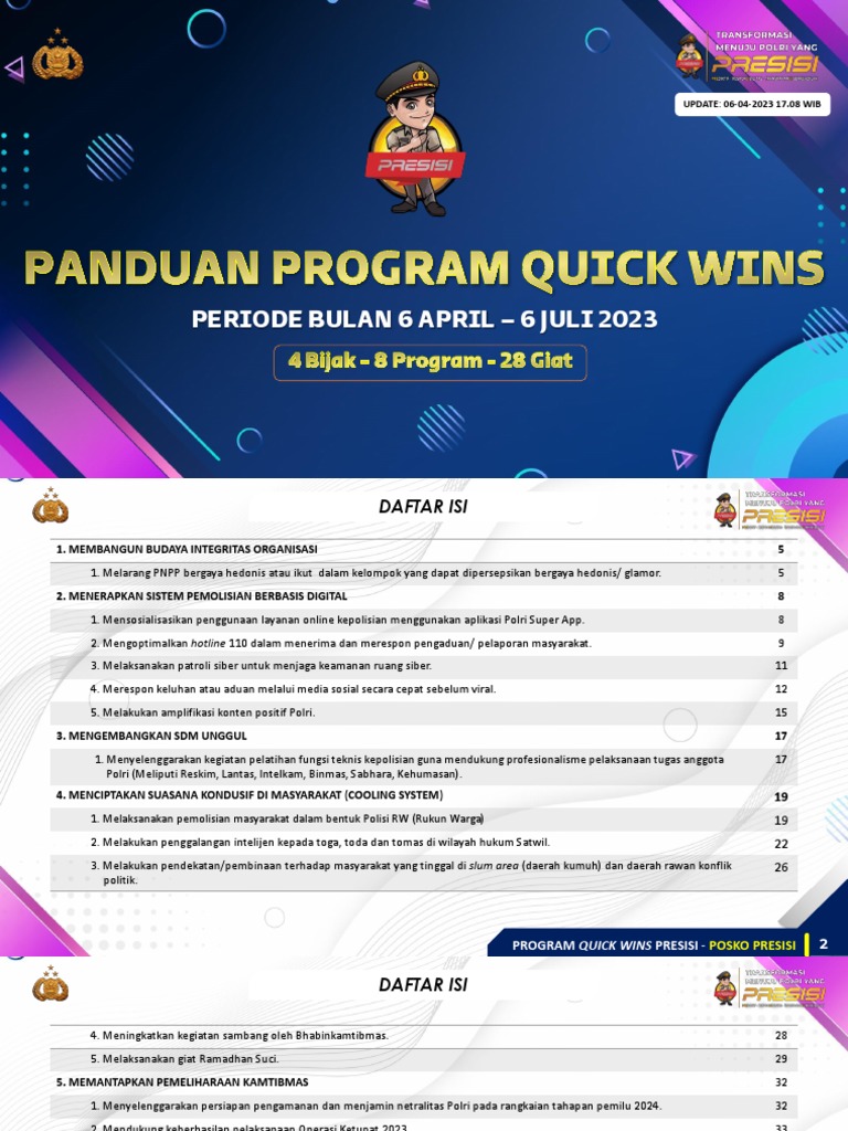 Program Quick Wins Polri 2023 | PDF