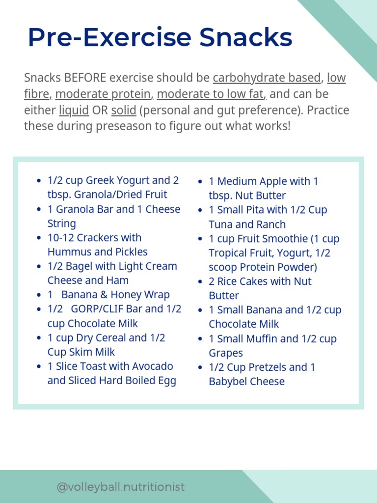 Pre-During-Exercise Snacks-BCN2019 PDF | PDF