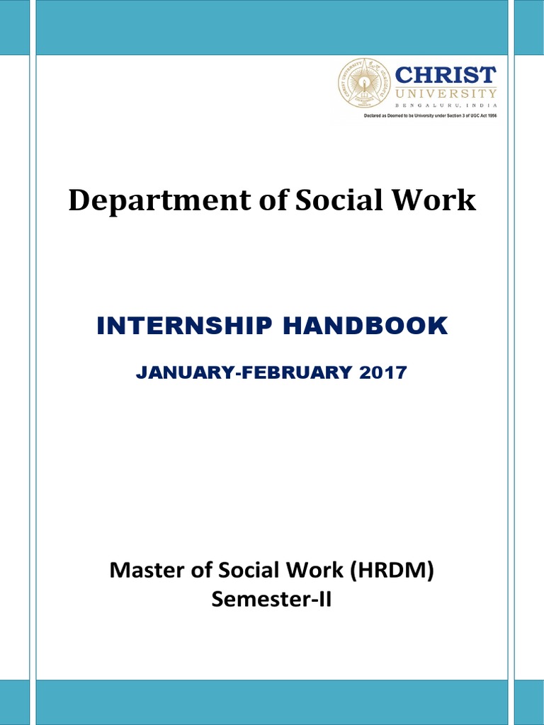 MSW HRDM Internship Handbook 2017 | PDF