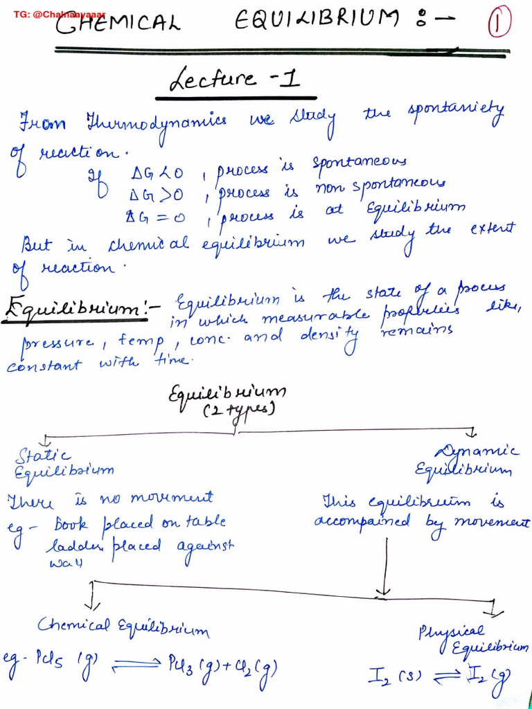 Chemical Equilibrium | PDF
