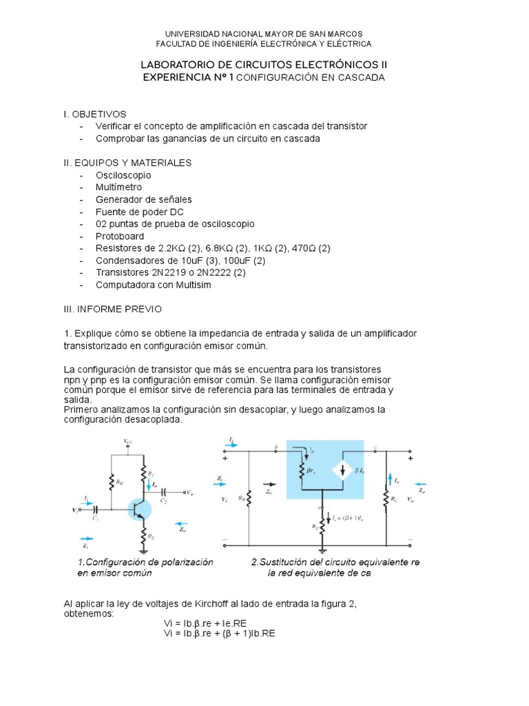 Laboratorio de Circuitos Electrónicos Ii | PDF