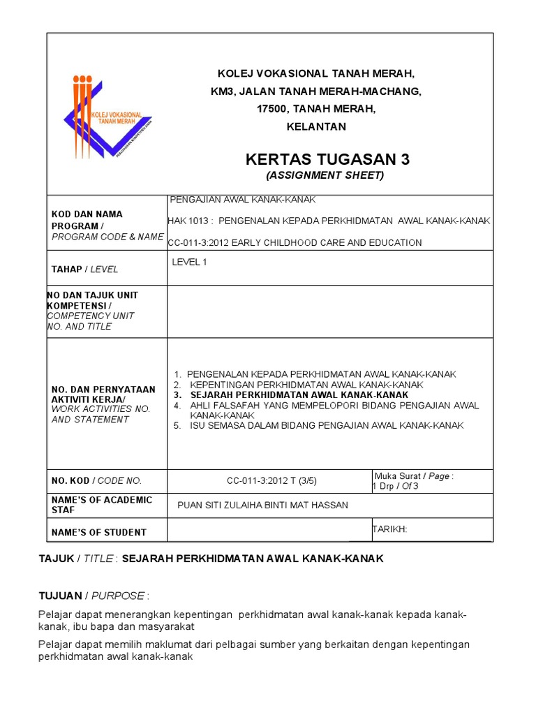 Kertas Tugasan 3 | PDF