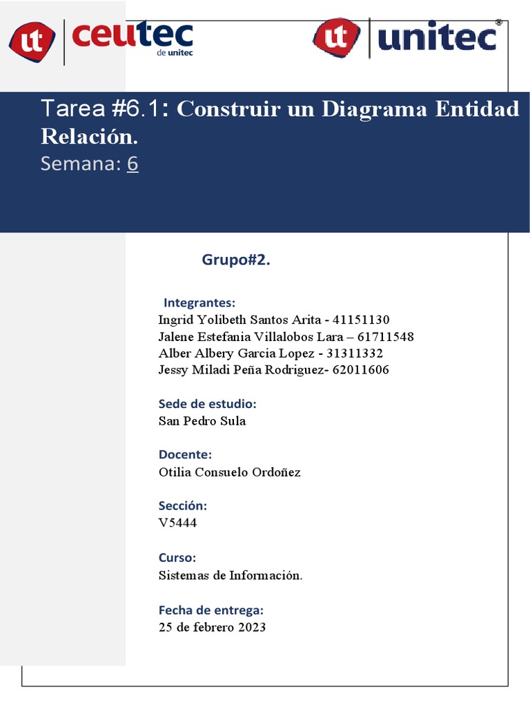Tarea#6.1 Grupo#2 v5444 | PDF | Informática | Tecnologías de la información