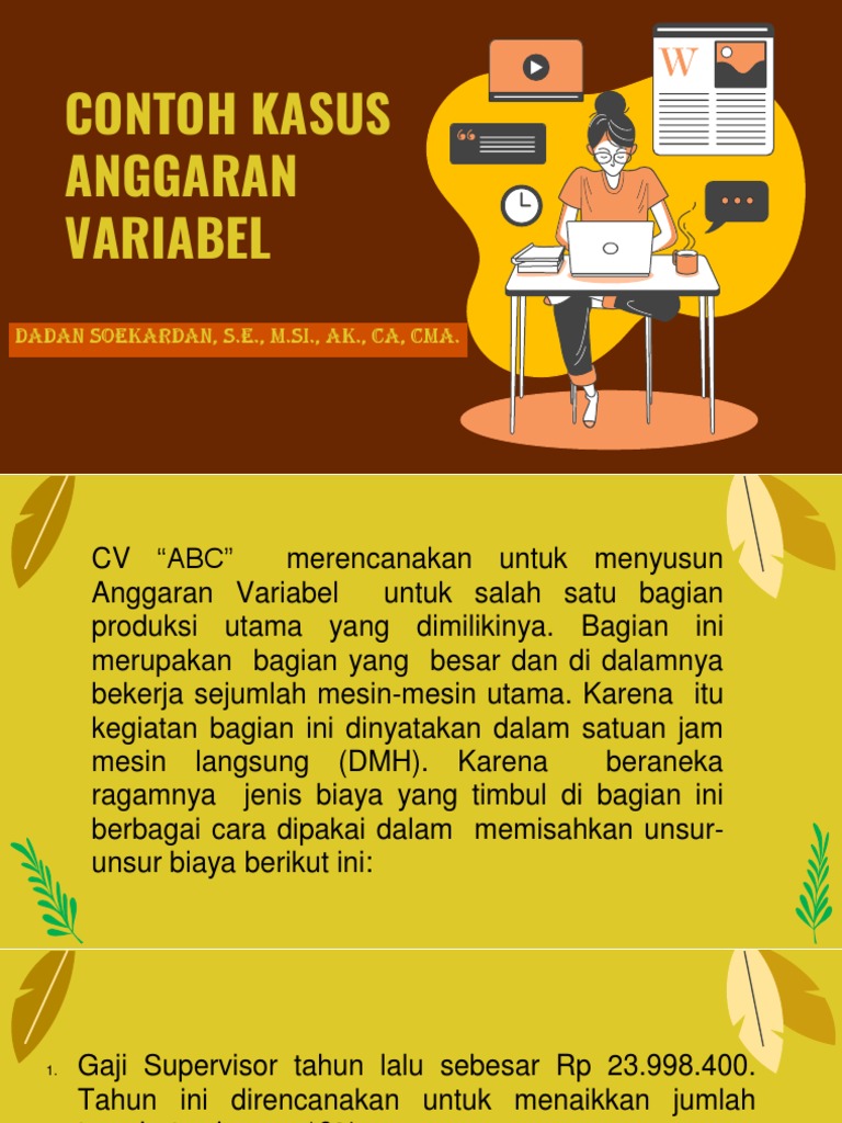 Contoh Anggaran Variabel CV "ABC" | PDF
