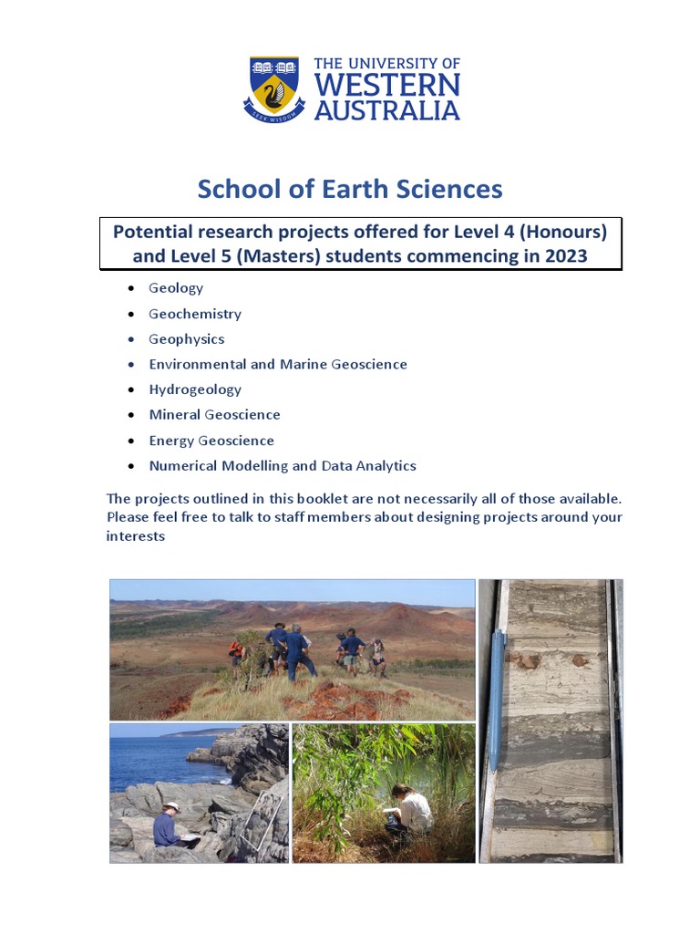 2023 Geoscience Research Projects PDF Western Australia PDF | PDF ...