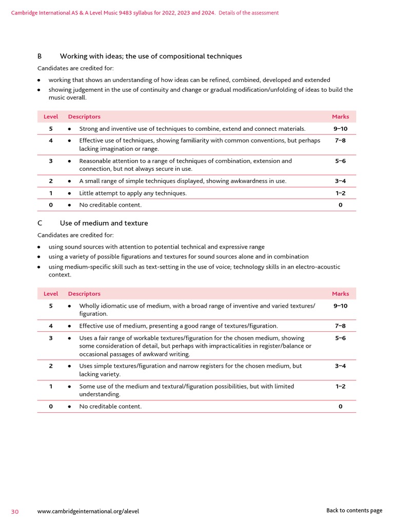 Cambridge International AS & A Level Music 9483 syllabus for 2022, 2023 ...